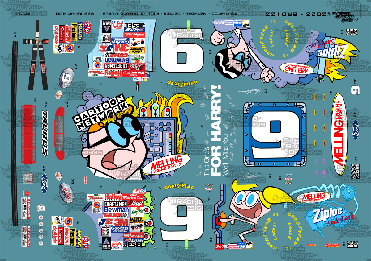 Slip's Racing Designs #9 Cartoon Network 'Dexter' / Harry Melling Trib ...