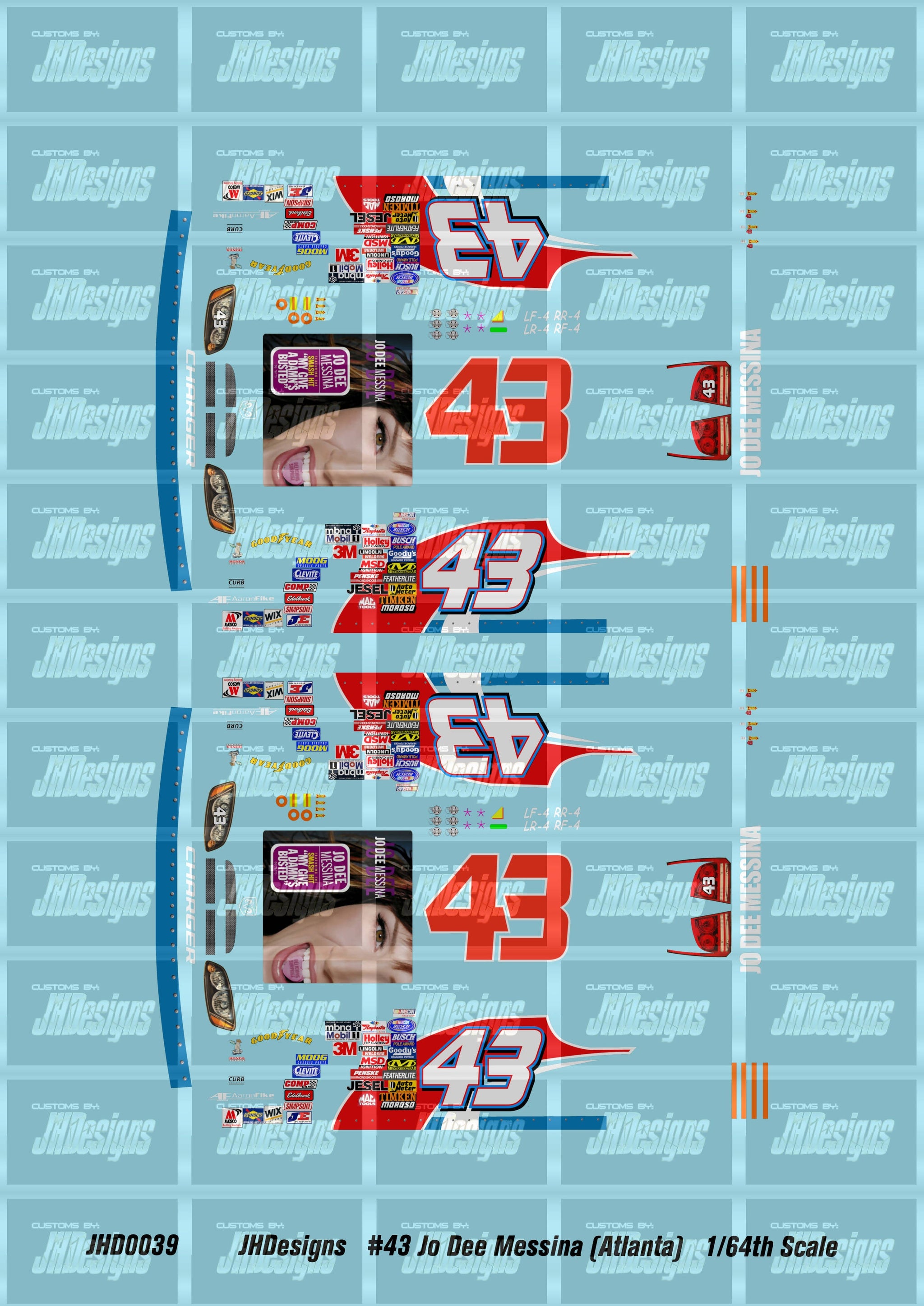 JH Designs Aaron Fike 2005 NBS #43 Jo Dee Messina (Atlanta Race Versio ...