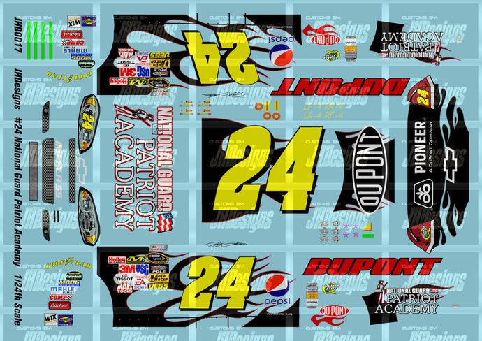 JH Designs Jeff Gordon 2009 CUP #24 National Guard - Patriot Academy 1 ...