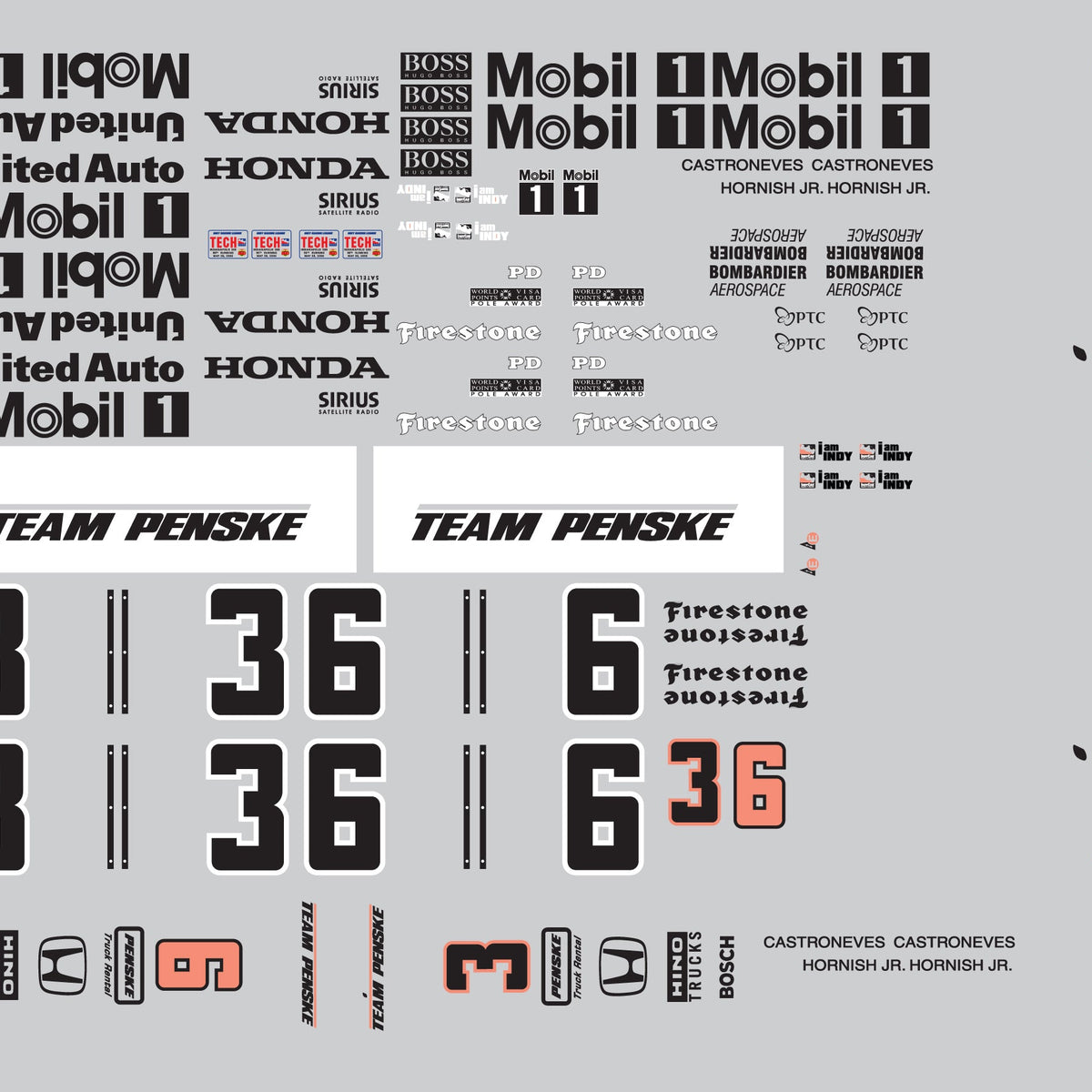 Grand Precision - 1/18 2006 Team Penske #3 Helio Castroneves & #6 Sam ...