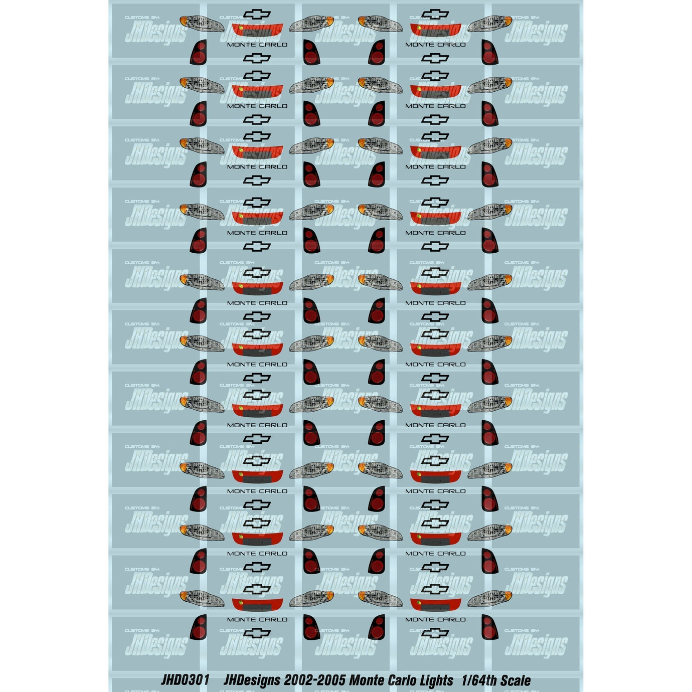 JH Designs 2002-2004 Chevrolet Monte Carlo - Headlights and Tail Light ...