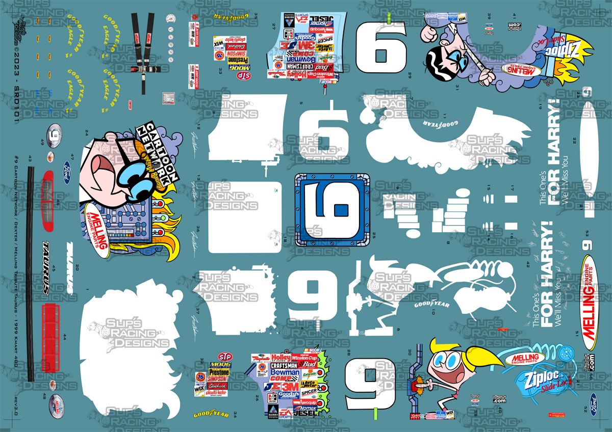 Slip's Racing Designs #9 Cartoon Network 'Dexter' / Harry Melling Trib ...