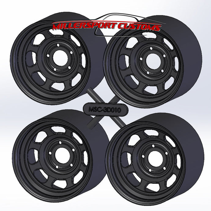 Millersport Customs 1/24 Nascar Bassett 8 Hole Rim Set Without Lug Det ...