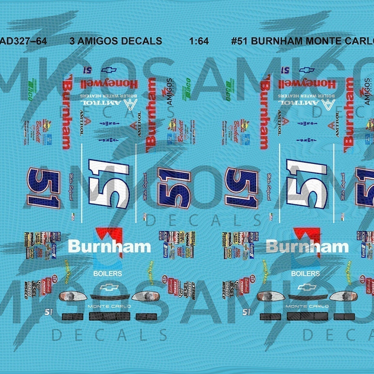 1:64 3 Amigos Decals #51 BURNHAM MONTE CARLO Decal Set – Print it Decals