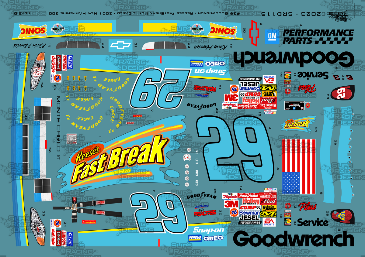 Slip's Racing Designs #29 GM Goodwrench / Reese's FastBreak Monte Carl ...