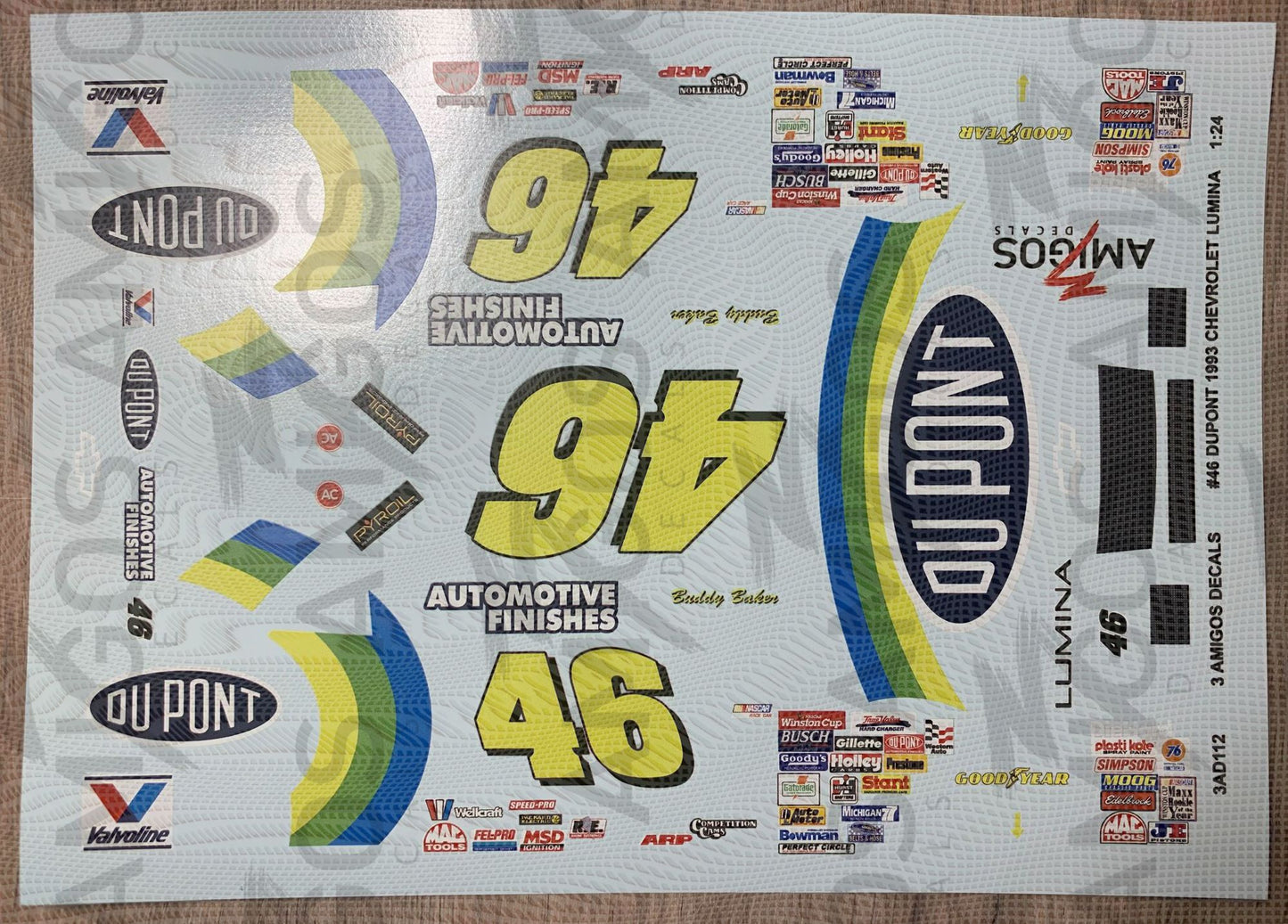 3 Amigos Decals #46 Dupoint Chevy 1993 Lumina Decal Set 1:24 – Print it ...