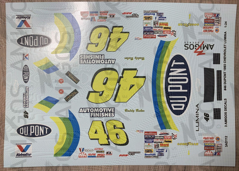 3 Amigos Decals #46 Dupoint Chevy 1993 Lumina Decal Set 1:24 – Print it ...