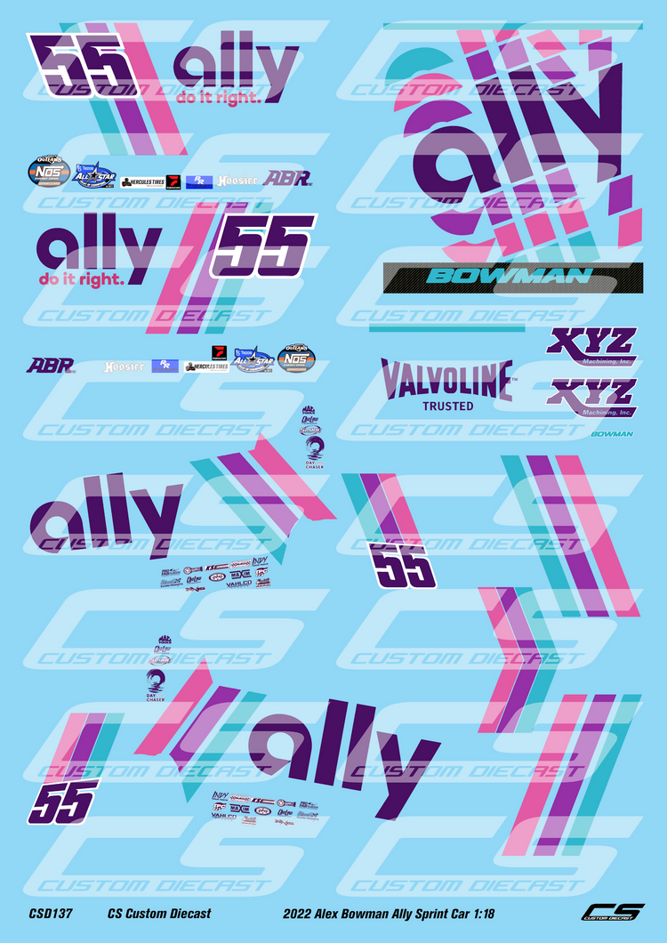 CS Custom Diecast: Nascar Model Car Decals for Aftermarket Cars – Print ...