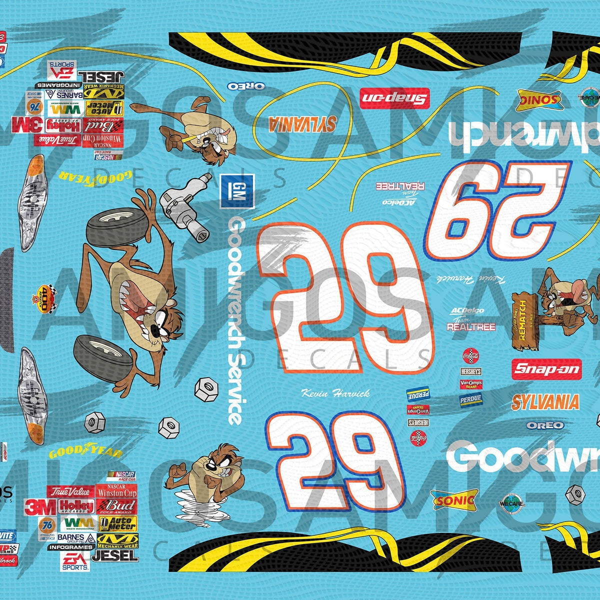 3 Amigos Decals #29 Goodwrench Taz 2002 Monte Carlo 1:24 Decal Set ...