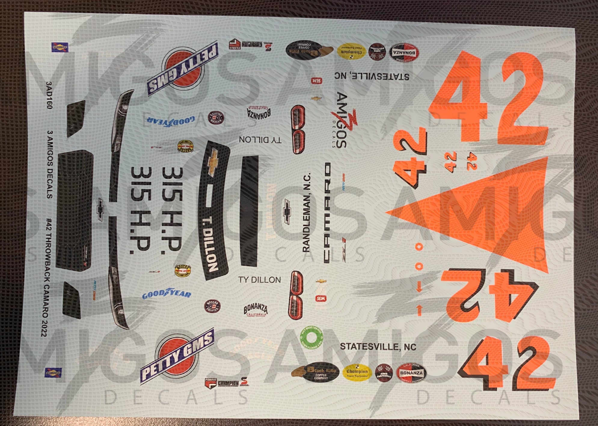 3 Amigos Decals #42 2022 CAMARO THROWBACK NEON Decal Set – Print it Decals