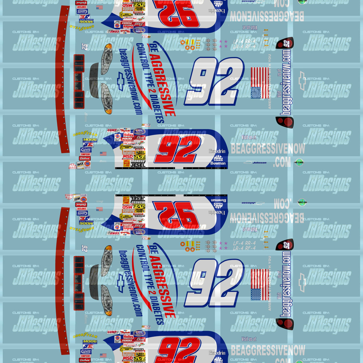 JH Desings Decals | Racecar Decals – Print it Decals