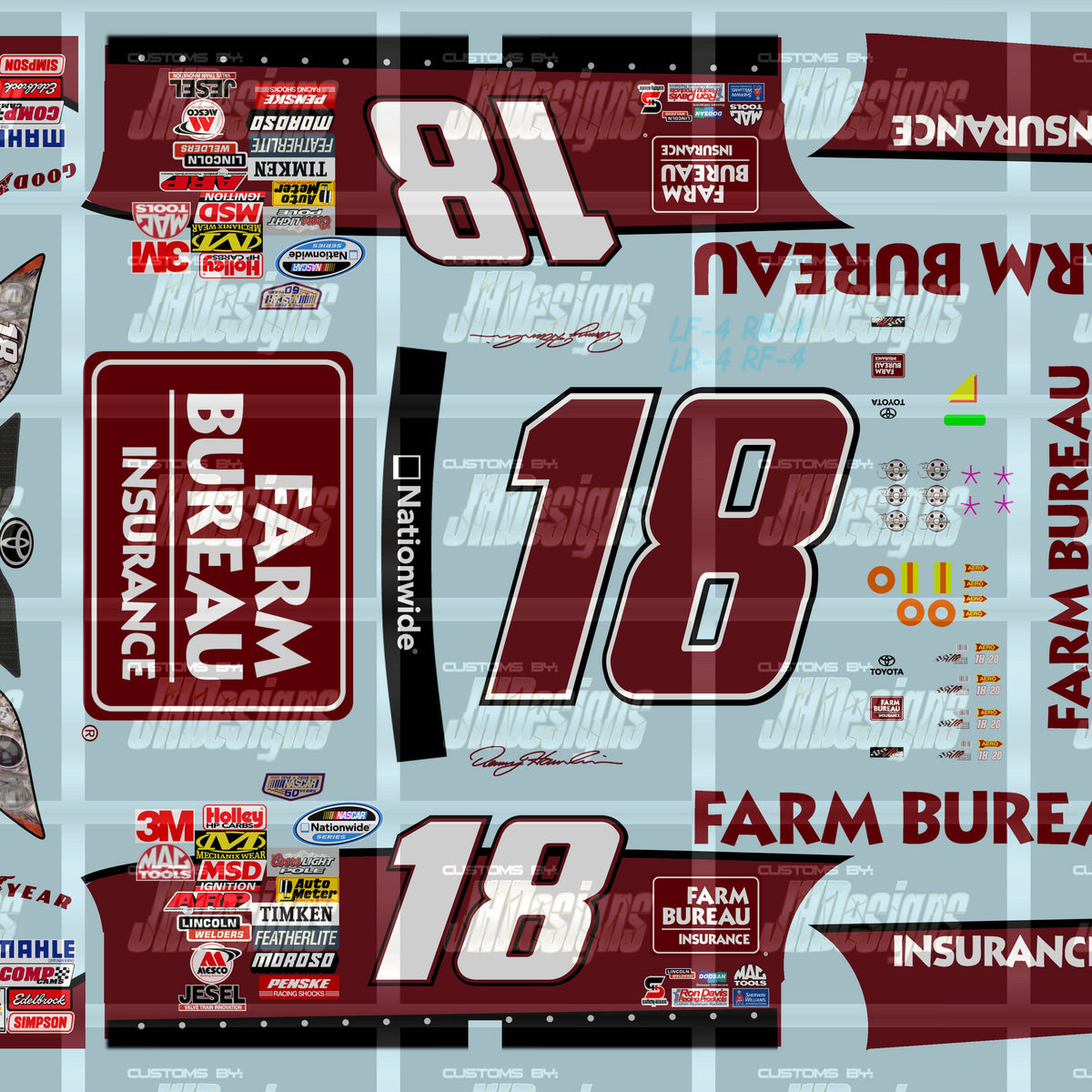 JH Desings Decals | Racecar Decals – Print it Decals