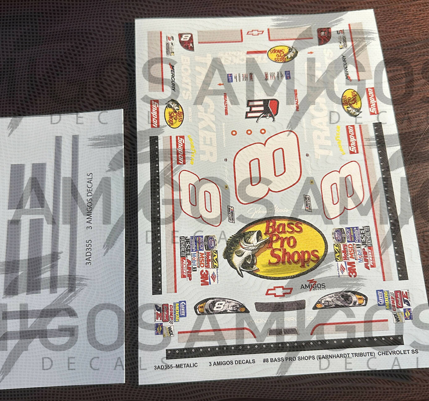 3 Amigos Decals #8 BASS PRO SHOPS DALE EARNHARDT TRIBUTE 2006 MONTE CA ...