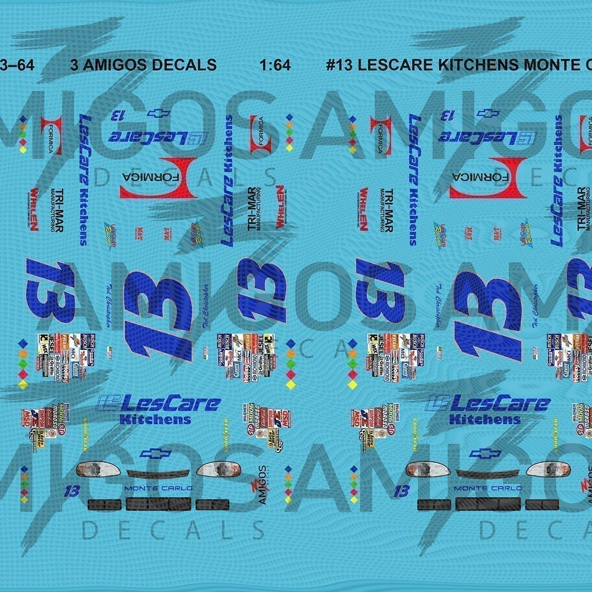 1:64 3 Amigos Decals #13 LESCARE KITCHENS MONTE CARLO Decal Set – Print ...