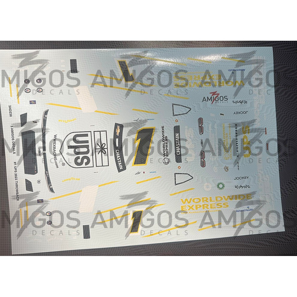 3 Amigos Decals #1 UPS 2023 CAMARO THROWBACK DARLINGTON Decal Set 1:24 ...