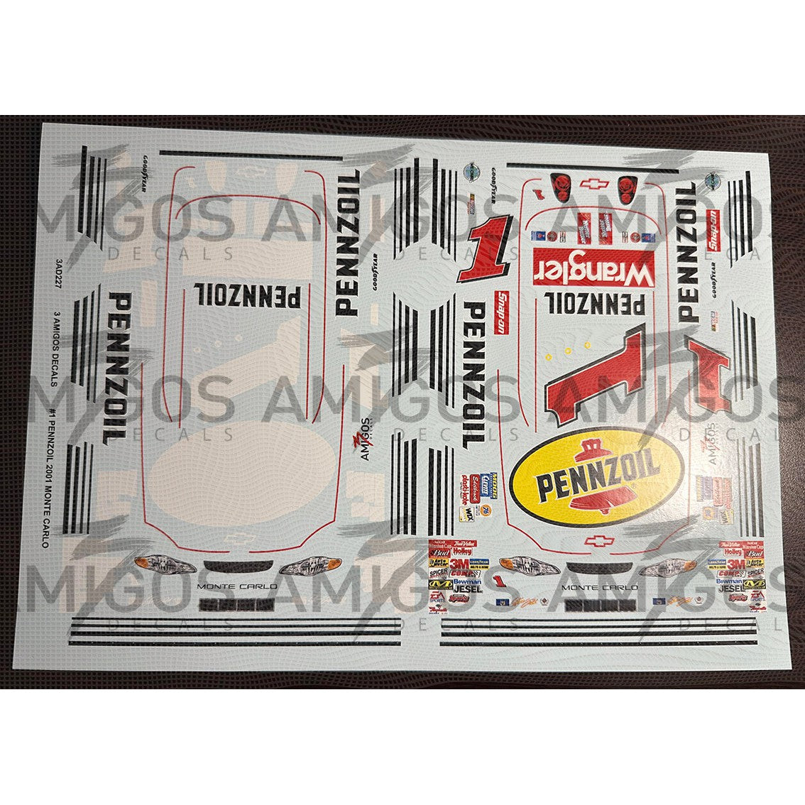 3 Amigos Decals #1 PENNZOIL 2001 Monte Carlo Decal Set 1:24 – Print it ...