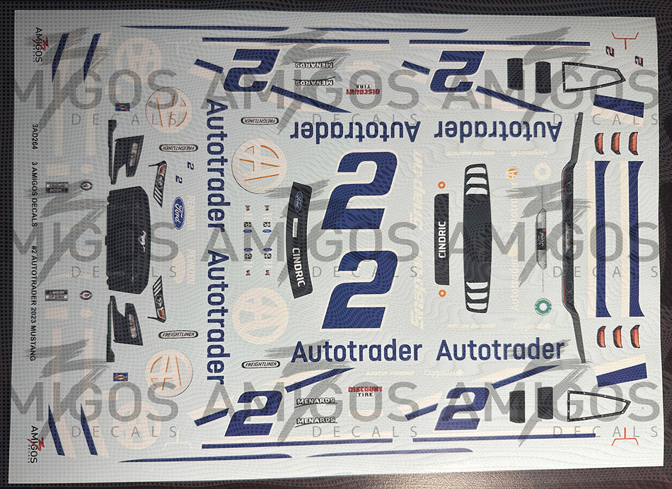 3 Amigos Decals #2 AUTOTRADER 2023 MUSTANG Decal Set 1:24 – Print it Decals