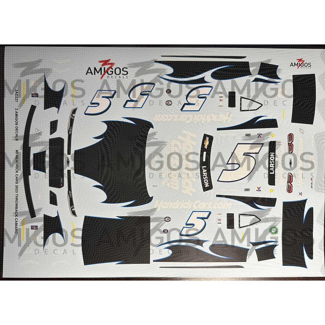 3 Amigos Decals #5 HENDRICK CARS 2023 CAMARO THROWBACK DARLINGTON Deca ...