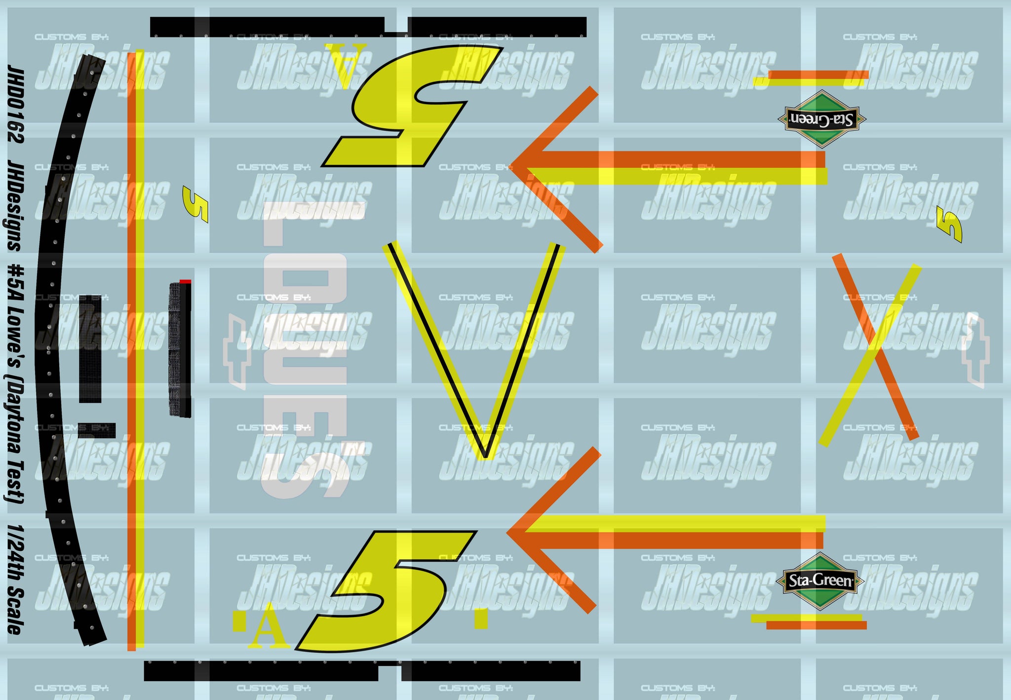 JH Designs Kyle Busch 2007 NBS #5A Lowe"s (Daytona Test) 1:24 Racecar ...