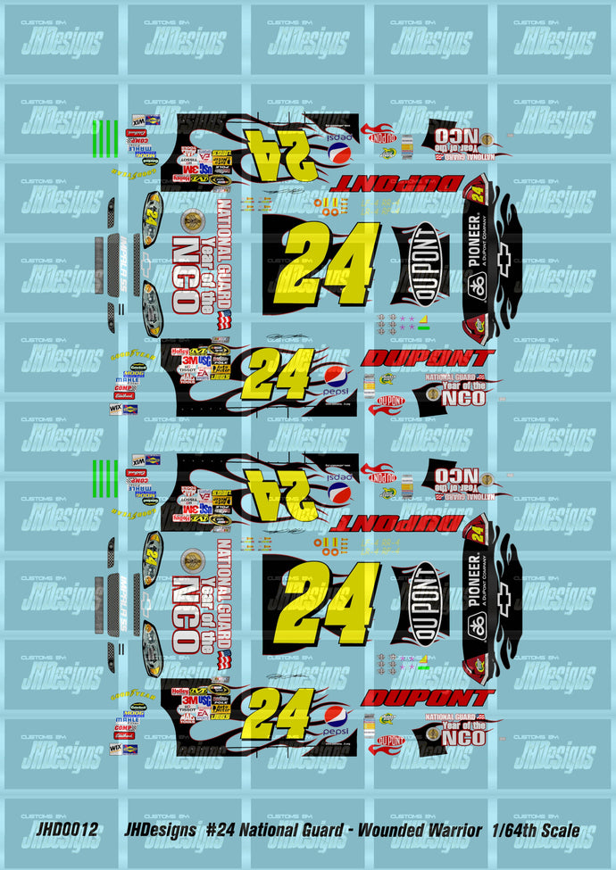 JH Designs Jeff Gordon 2009 CUP #24 National Guard - Year of the NCO 1 ...